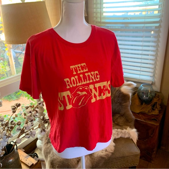 the Rolling Stones | Tops | The Rolling Stones Red Band T Shirt Short ...